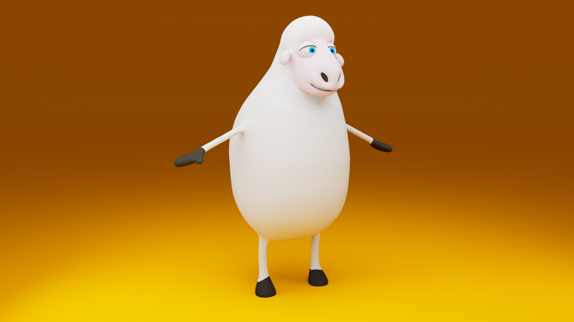 3D Model Stylized Cartoon Anthropomorphic Sheep 3D Model - TurboSquid ...