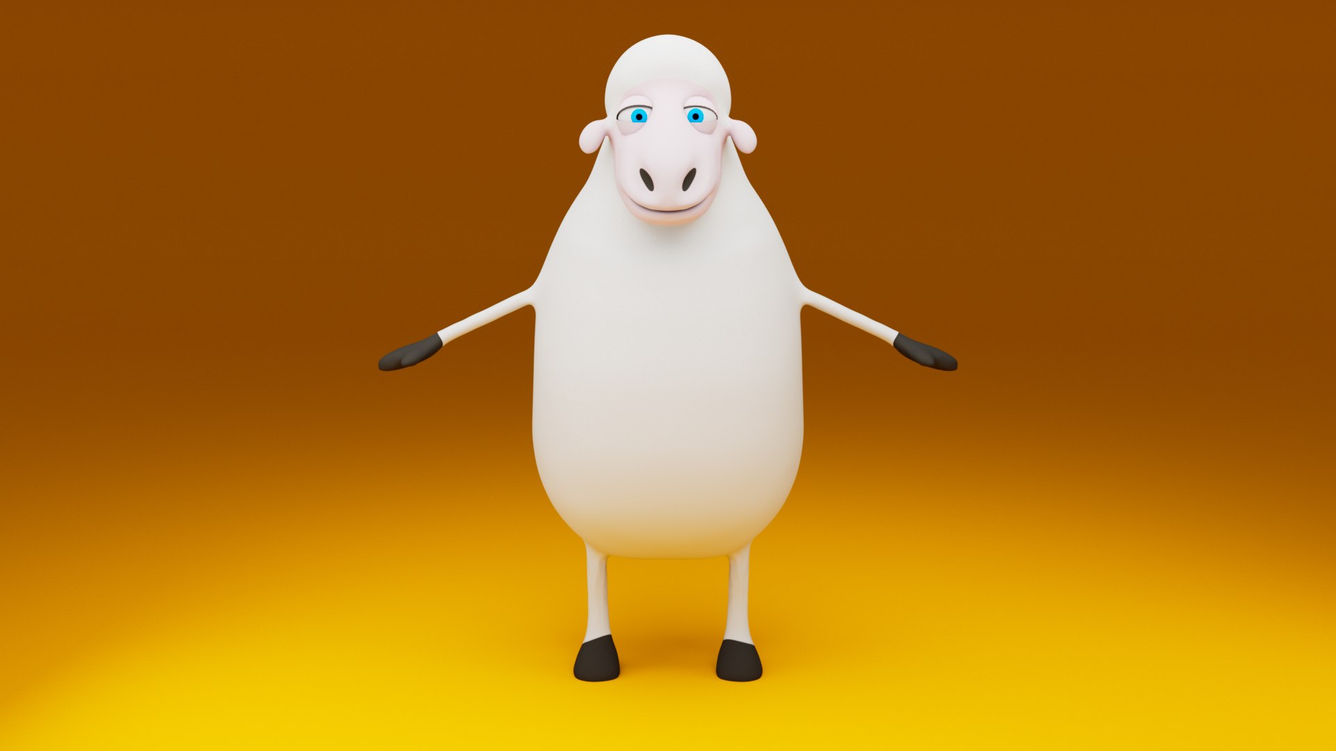 3D Model Stylized Cartoon Anthropomorphic Sheep 3D Model - TurboSquid ...