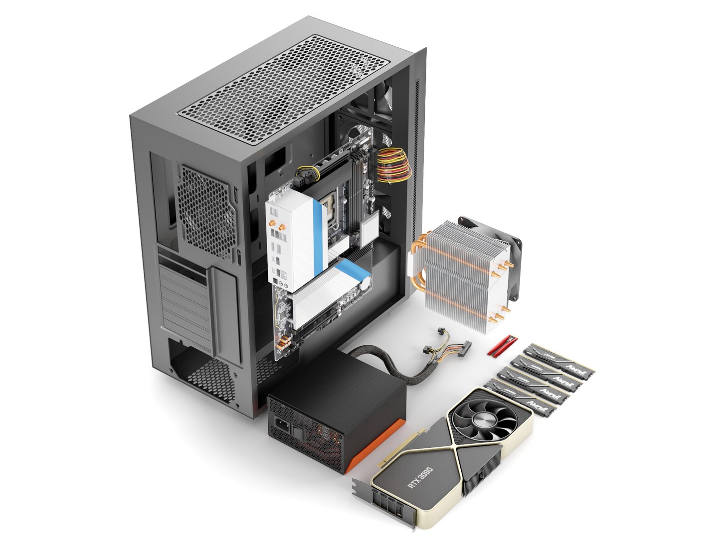 PC Full Case Model - TurboSquid 1897635