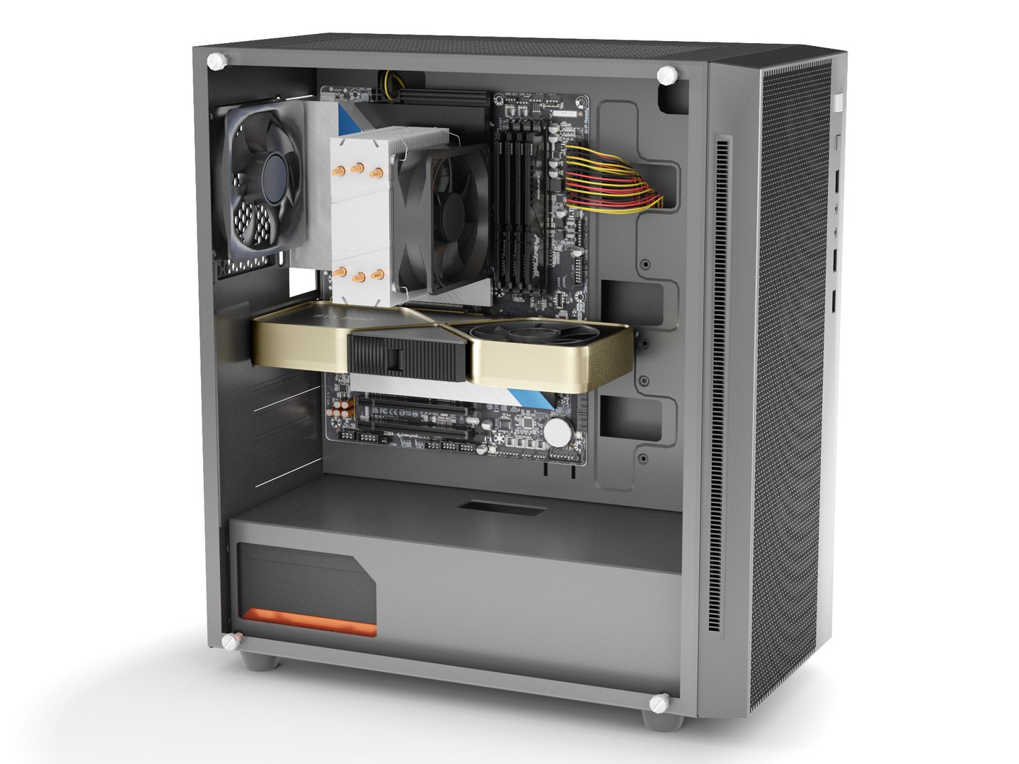 PC Full Case Model - TurboSquid 1897635