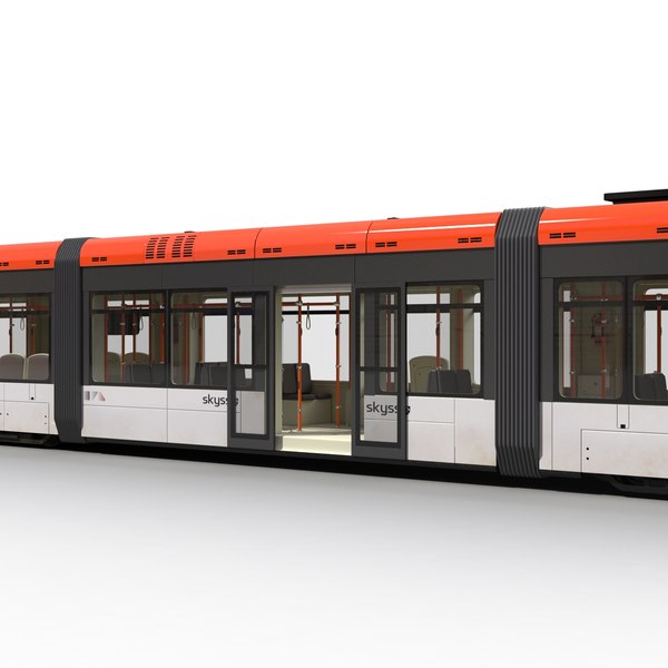 3d model light rail train bybanen