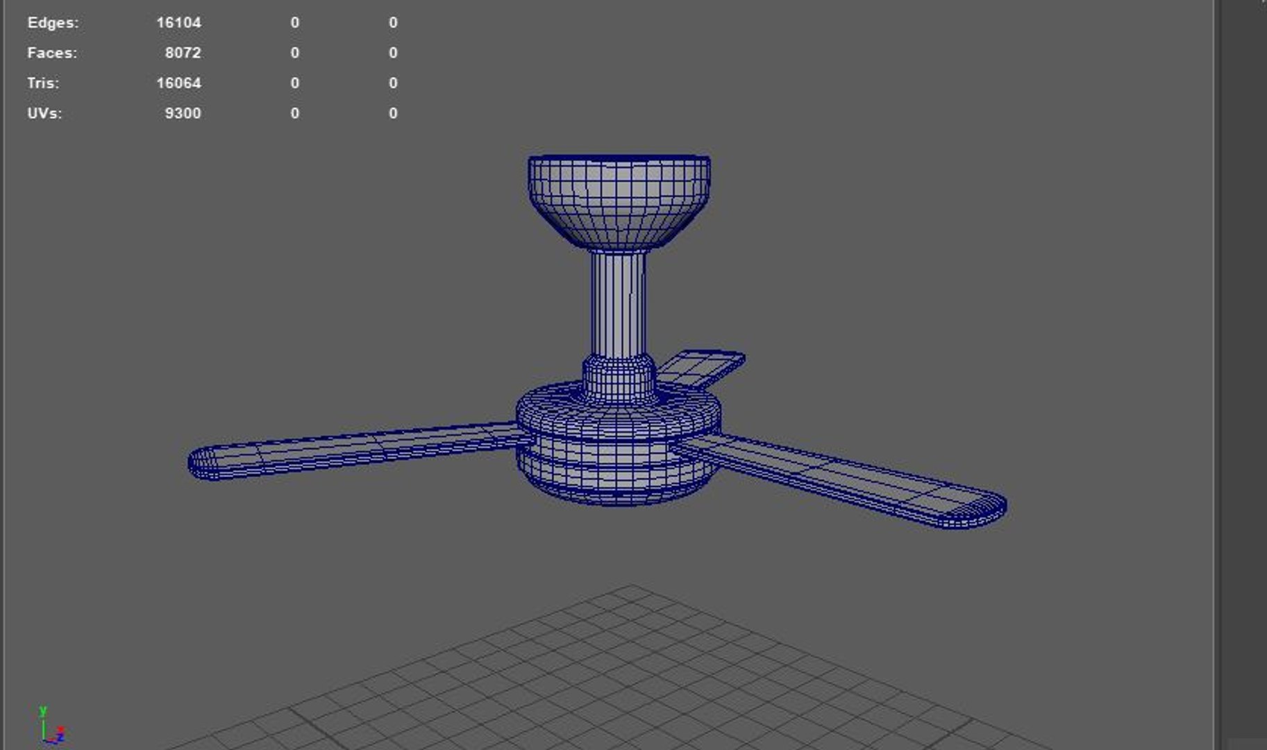 3D Ceiling Fan 3D Model - TurboSquid 2333024