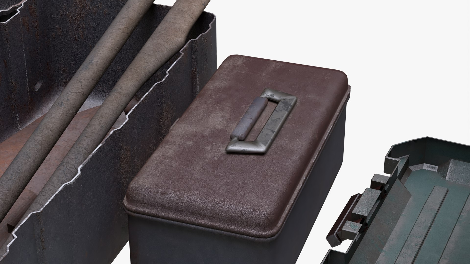 3D Model Old Dirty Full Detailed Toolbox - TurboSquid 2184671