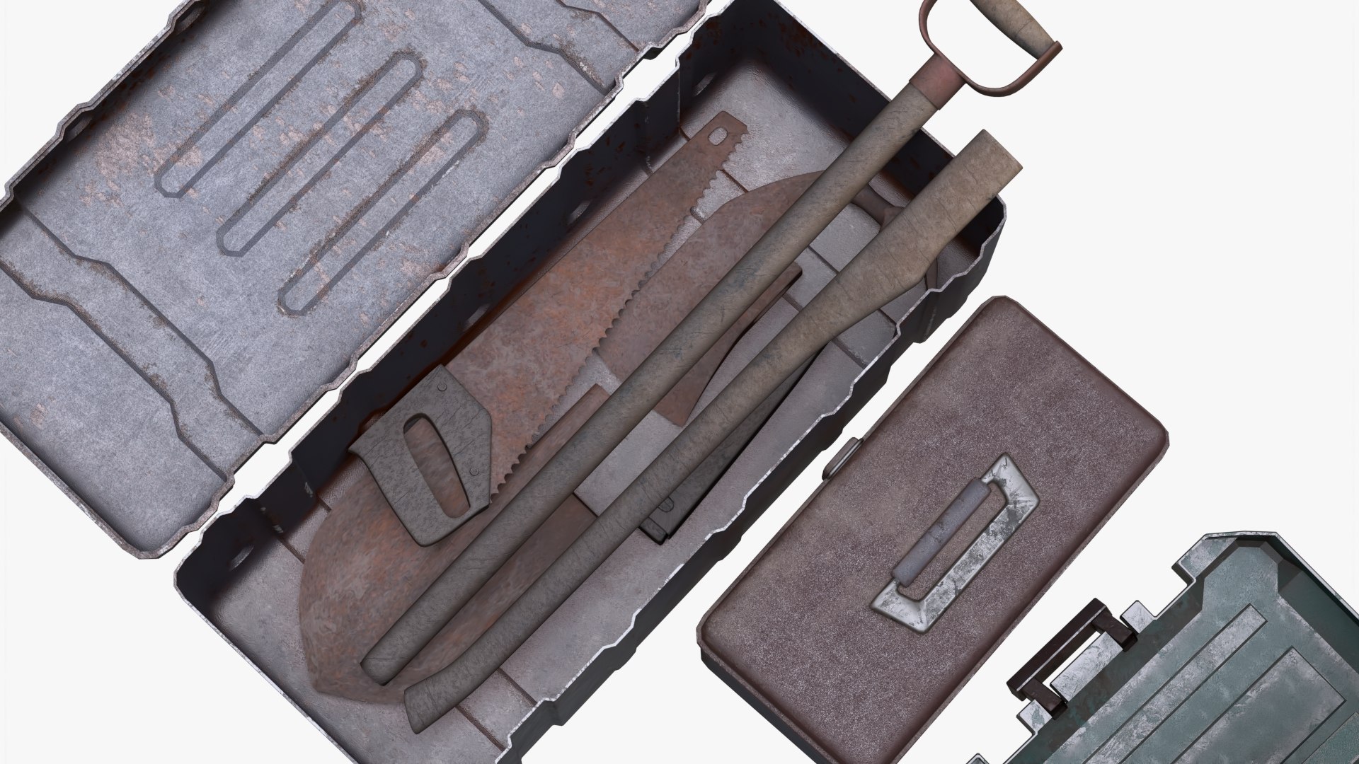 3D Model Old Dirty Full Detailed Toolbox - TurboSquid 2184671