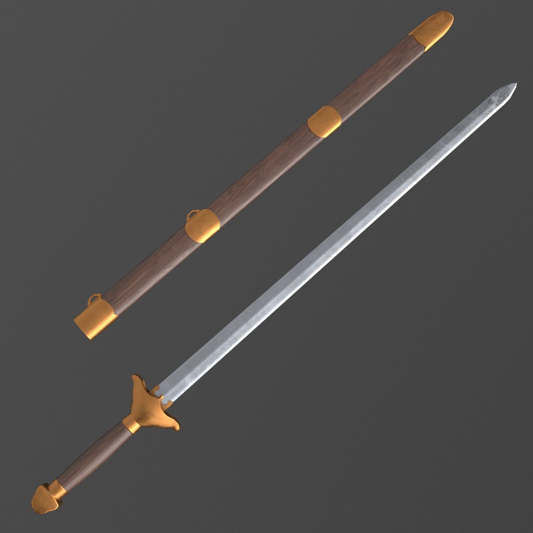 3D Chinese Jian Sword Model - TurboSquid 1729964