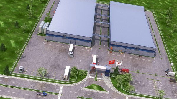 3D factory realistic - TurboSquid 1679985