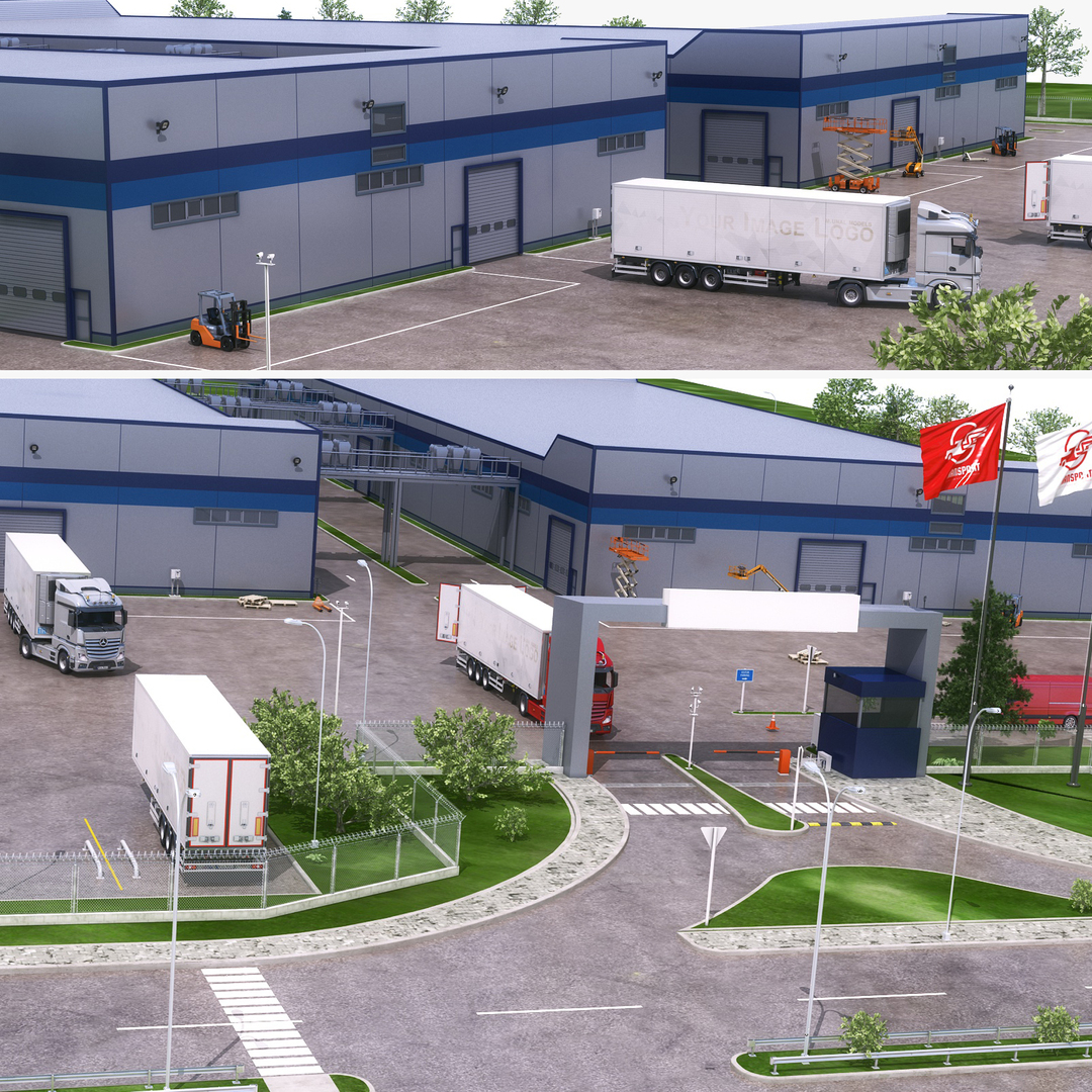 3D factory realistic - TurboSquid 1679985