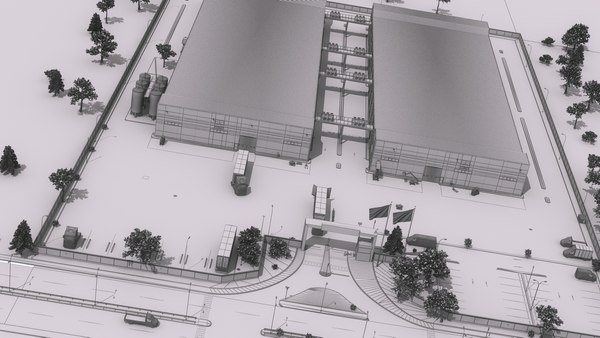 3D factory realistic - TurboSquid 1679985