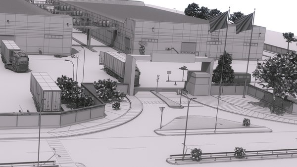 3D factory realistic - TurboSquid 1679985