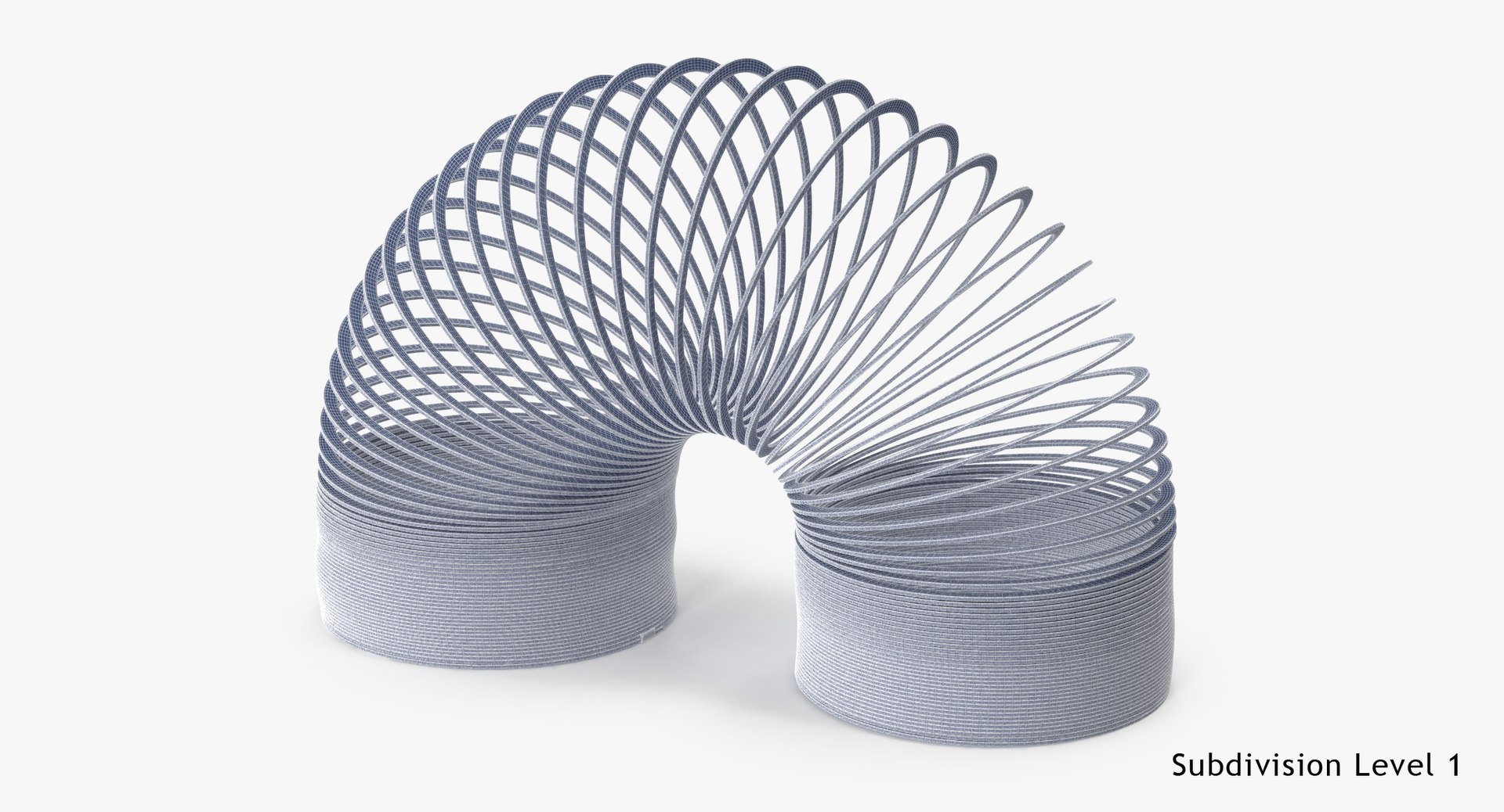3d metal slinky 01 model