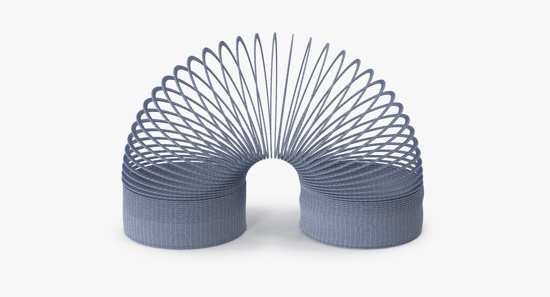 3d metal slinky 01 model