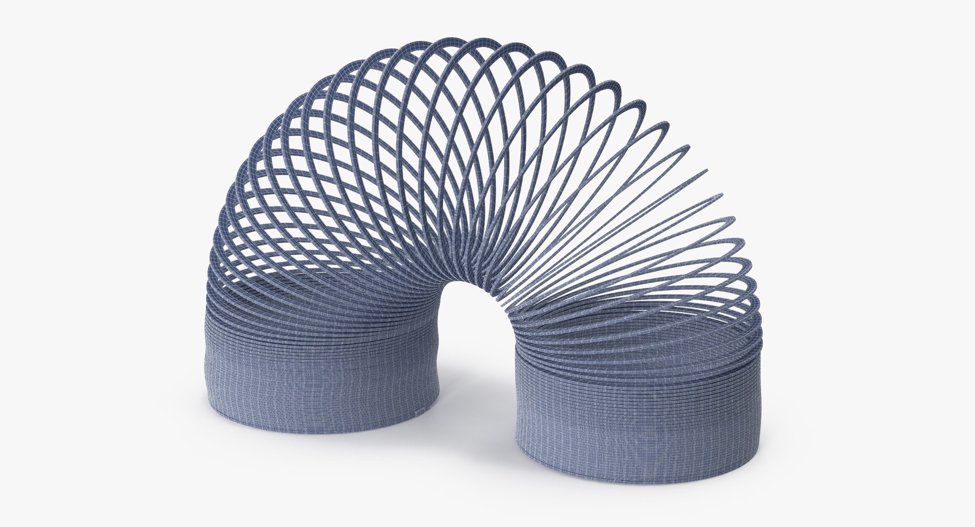 3d metal slinky 01 model