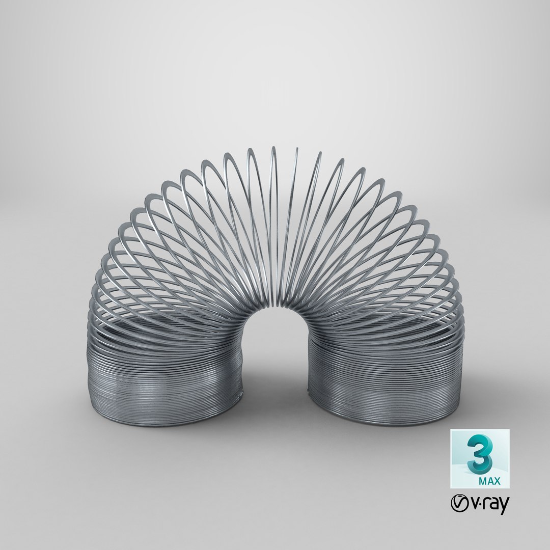 3d metal slinky 01 model