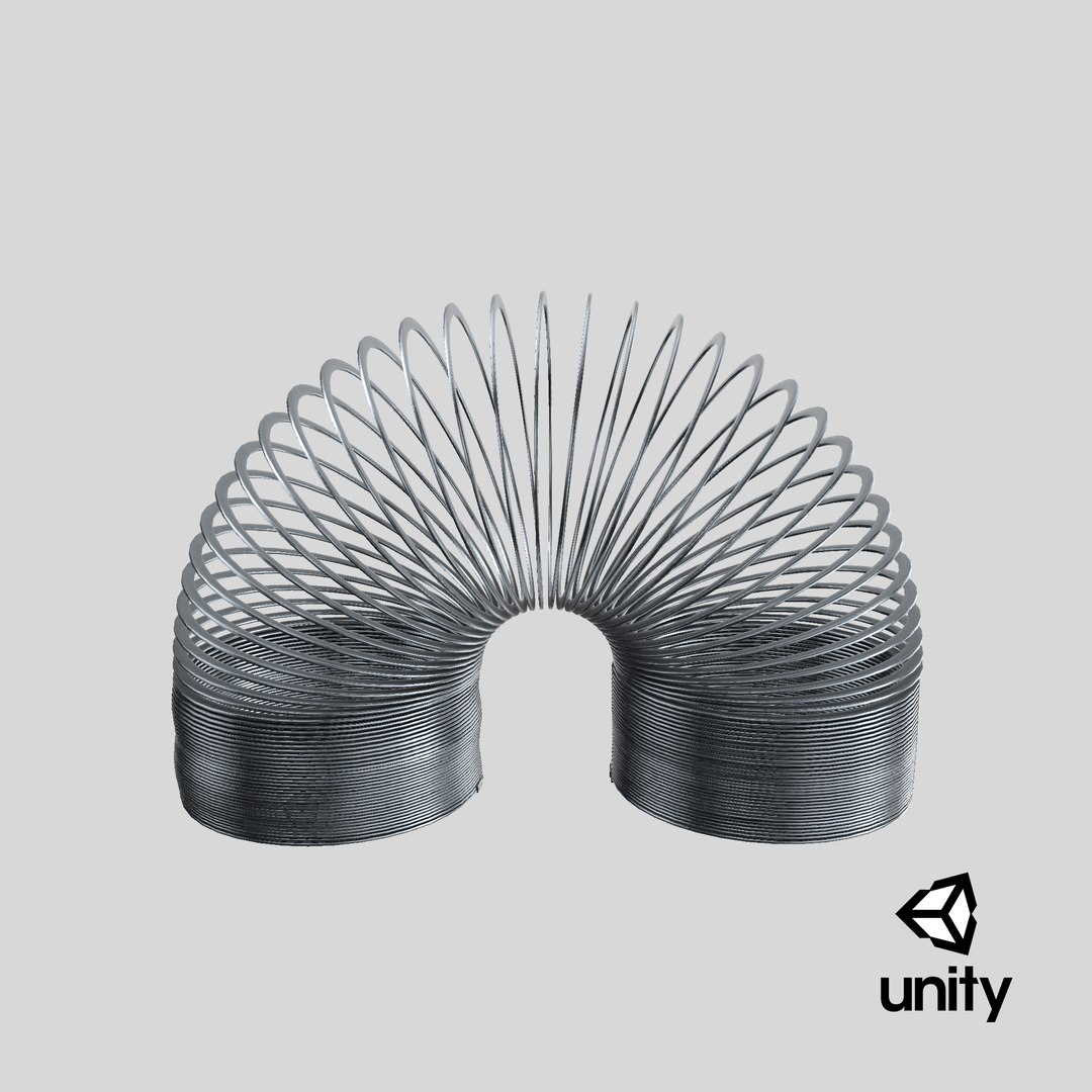 3d metal slinky 01 model