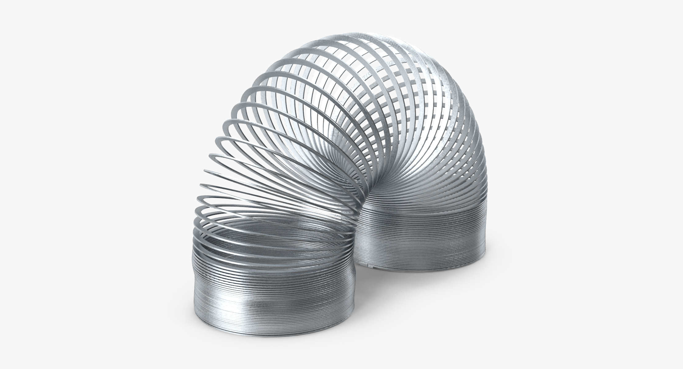 3d metal slinky 01 model