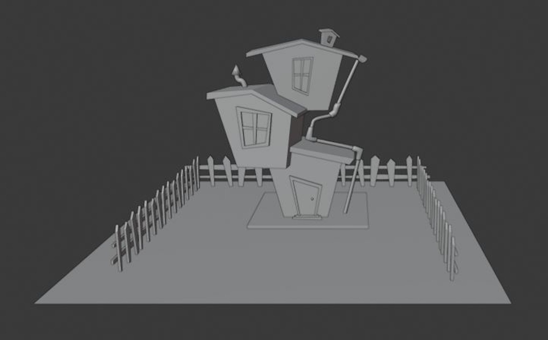 Cartoonish house model - TurboSquid 1607731