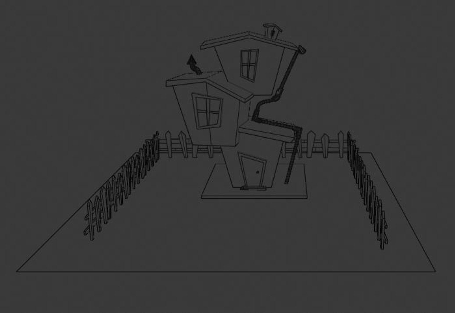 Cartoonish house model - TurboSquid 1607731