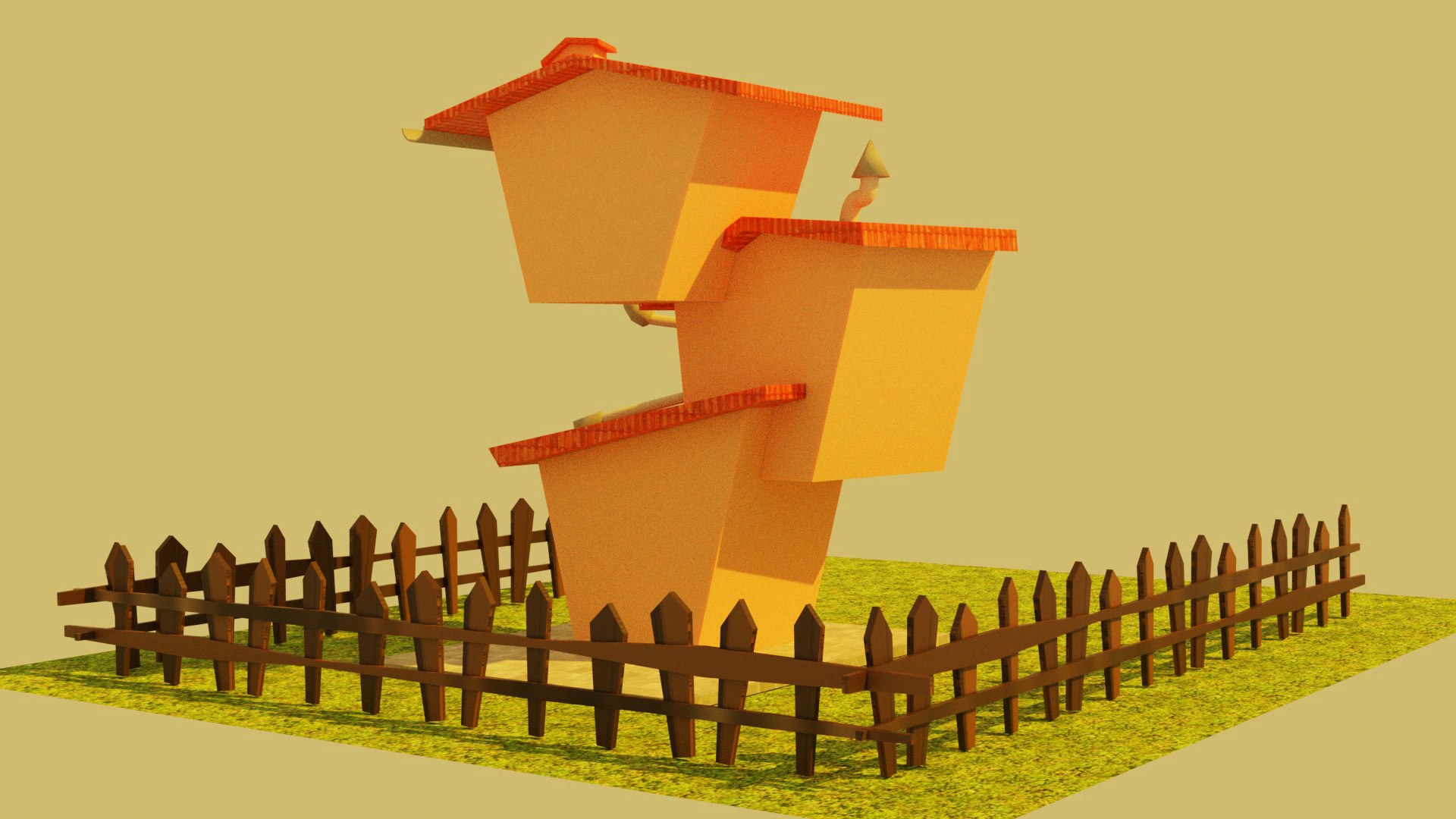 Cartoonish house model - TurboSquid 1607731