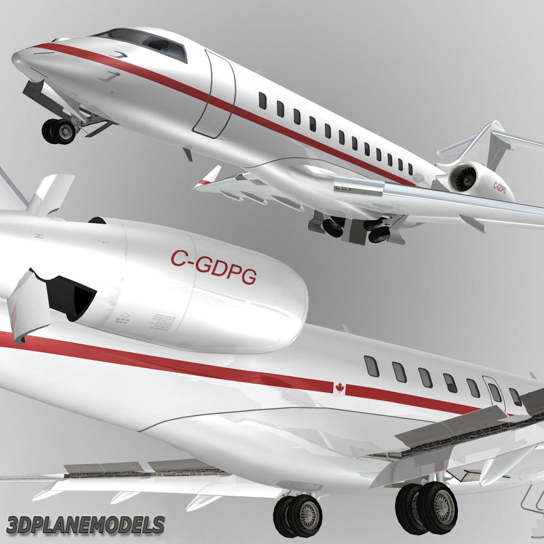 Bombardier Global 5000 3d Model