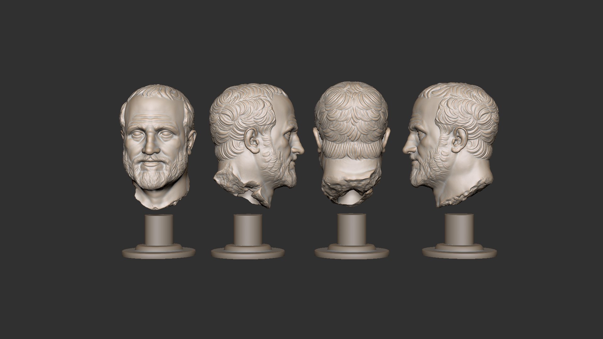 Roman Portrait Sculpture 3D Model - TurboSquid 2343827