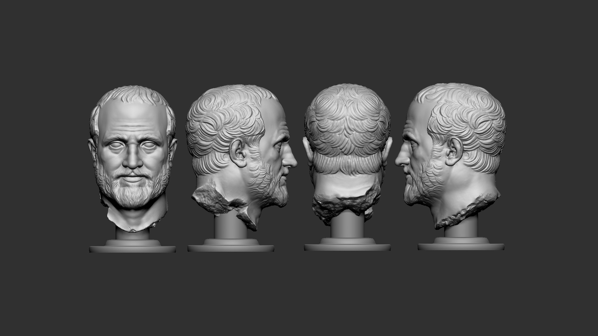 Roman Portrait Sculpture 3D Model - TurboSquid 2343827