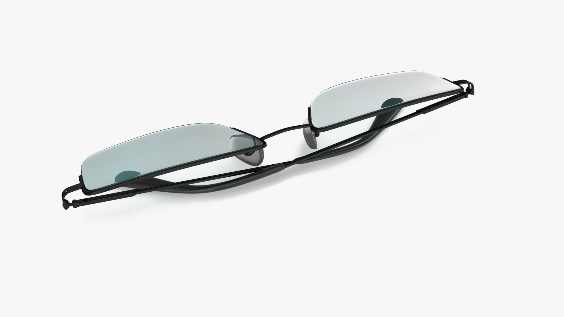 Rectangular Computer Glasses Folded 3D Model - TurboSquid 2146904