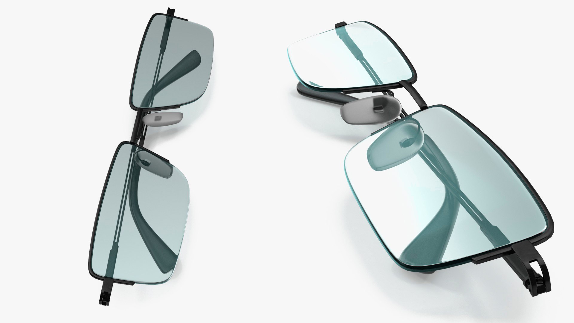 Rectangular Computer Glasses Folded 3D Model - TurboSquid 2146904