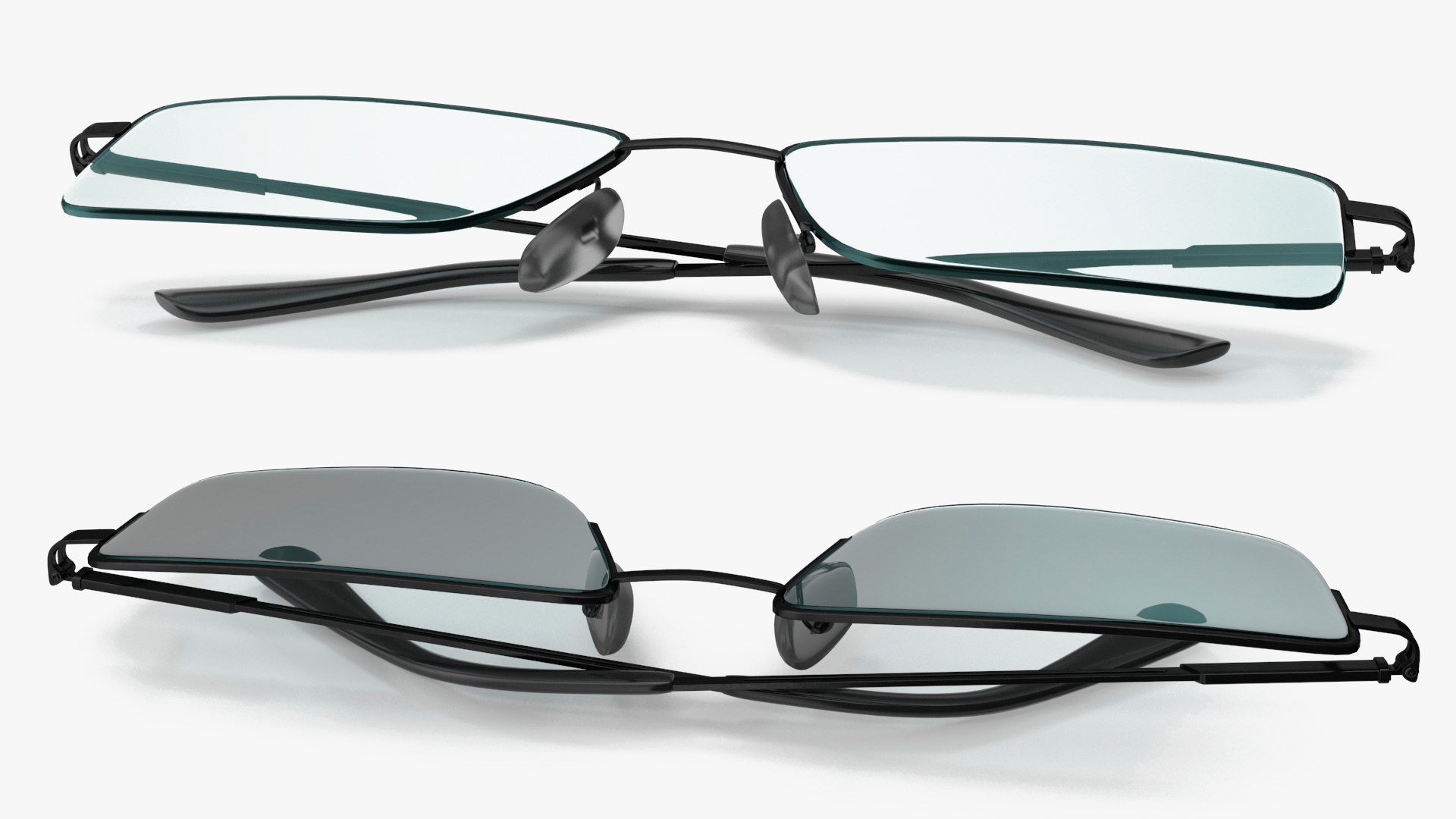 Rectangular Computer Glasses Folded 3D Model - TurboSquid 2146904