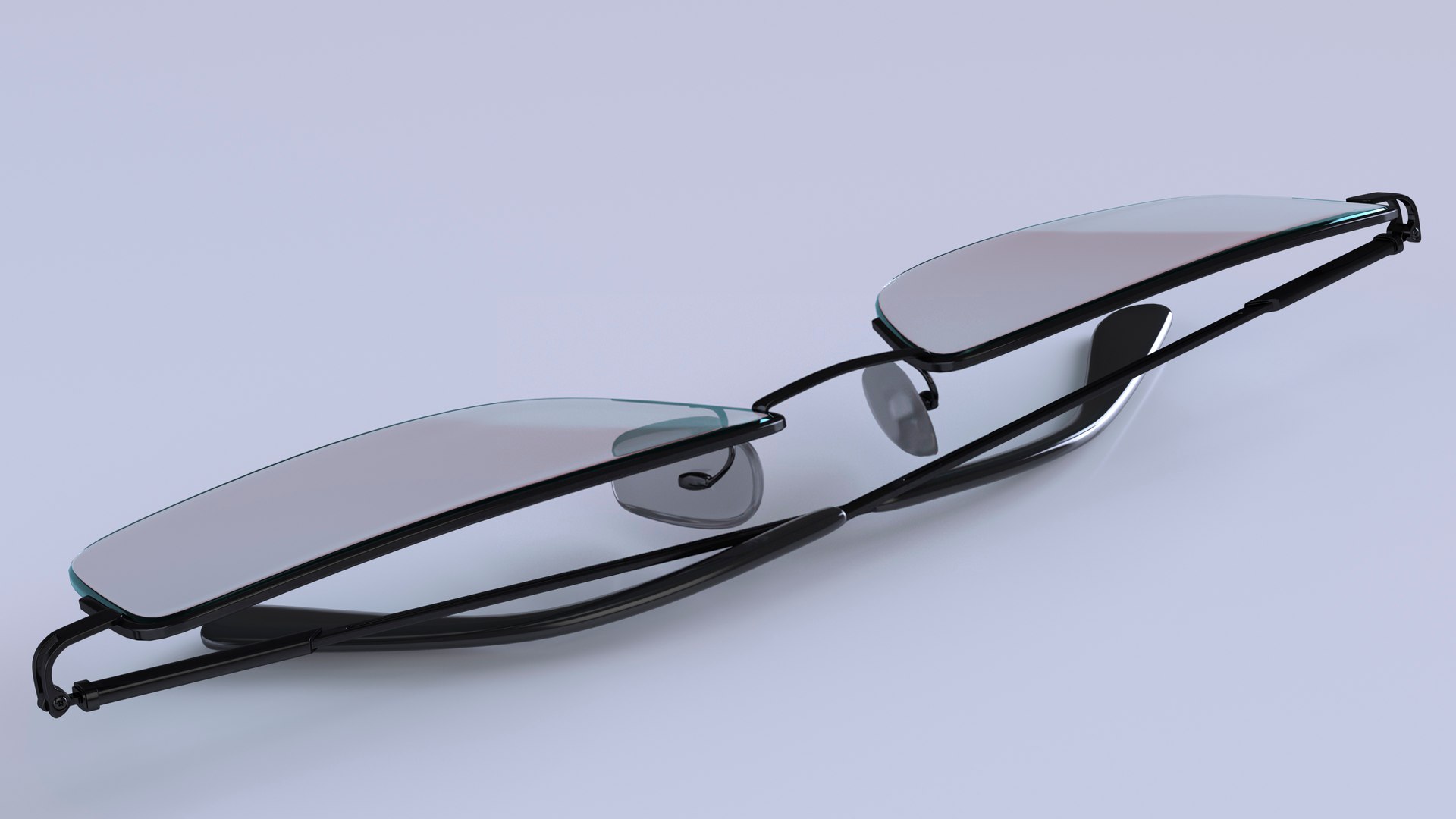 Rectangular Computer Glasses Folded 3D Model - TurboSquid 2146904