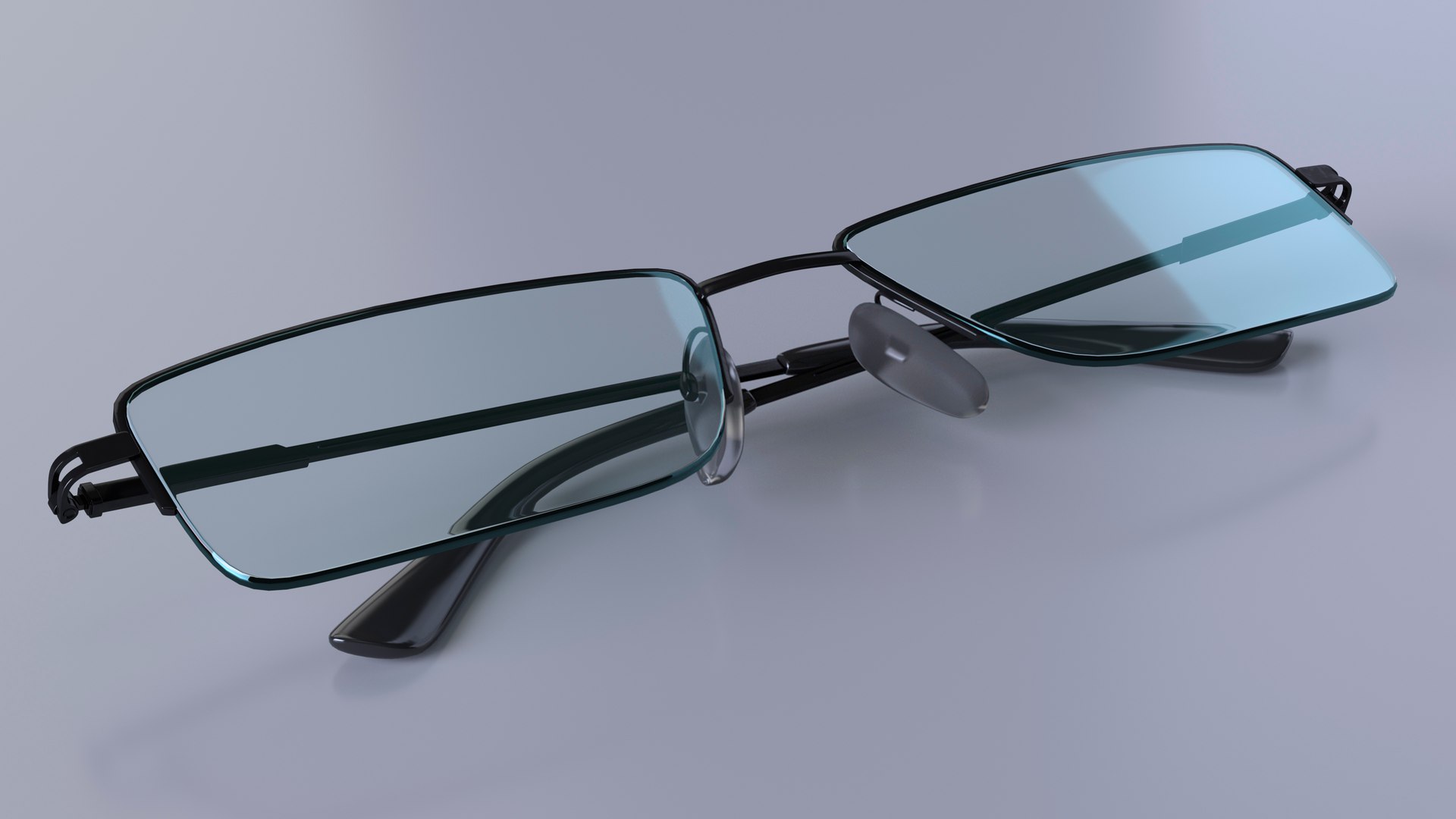 Rectangular Computer Glasses Folded 3D Model - TurboSquid 2146904
