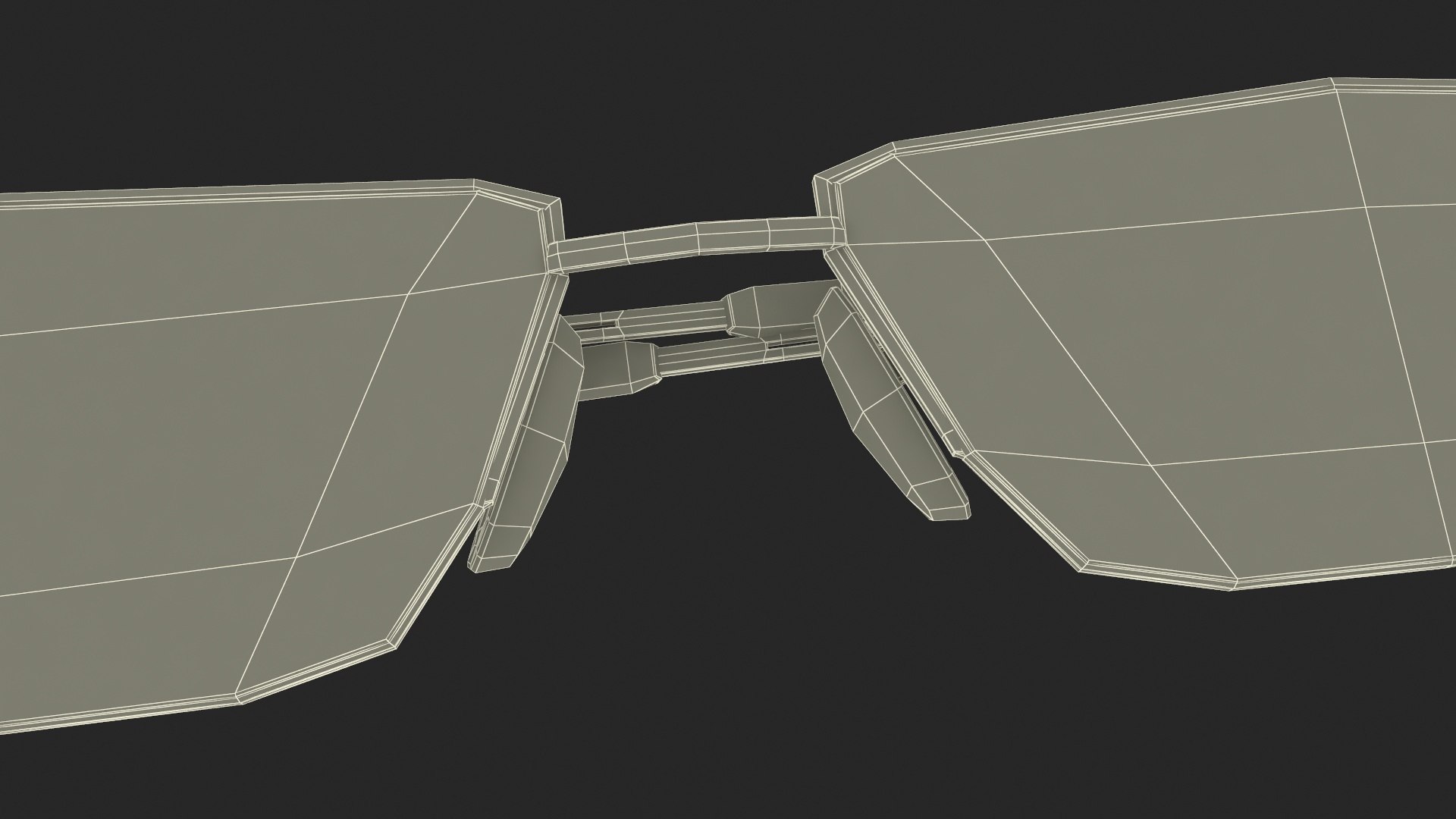 Rectangular Computer Glasses Folded 3D Model - TurboSquid 2146904