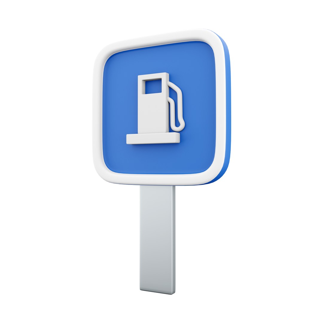 3d Fuel Sign Cartoon Icon Model - TurboSquid 2018170