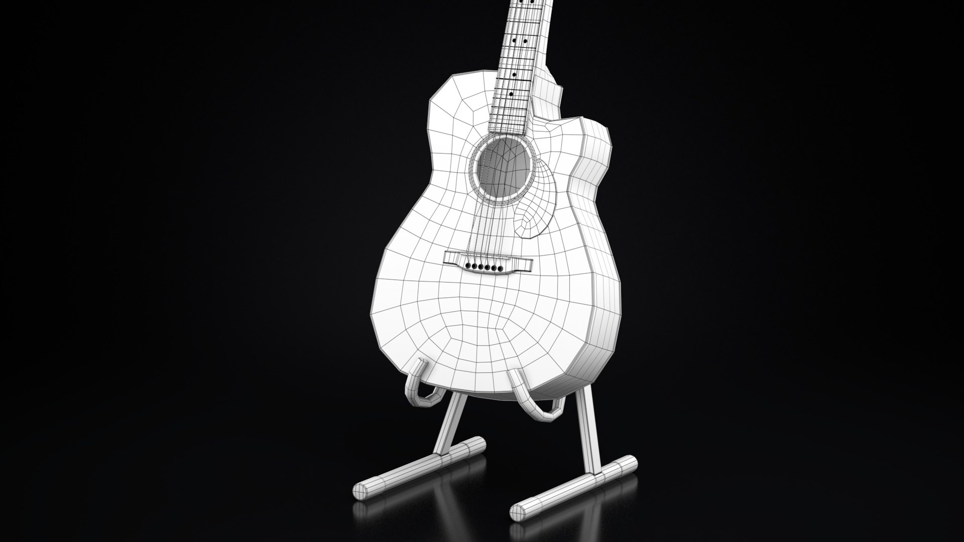 3D Acoustic Guitar V02 - TurboSquid 2057977