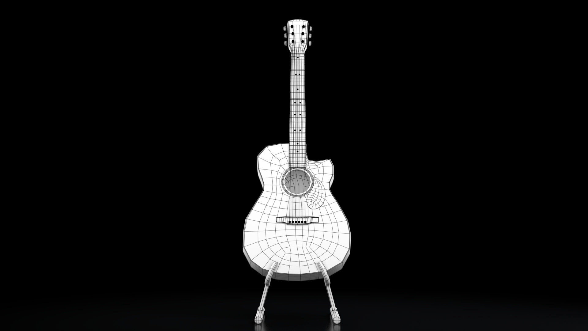 3D Acoustic Guitar V02 - TurboSquid 2057977