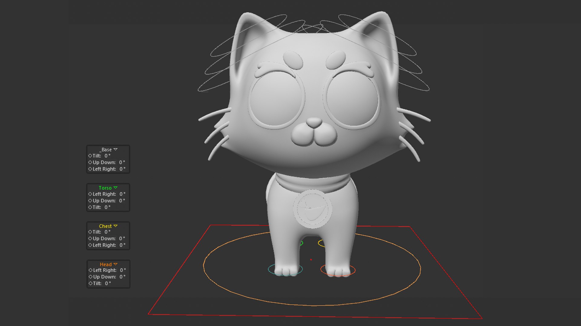 Rigged Cartoon Cat Model - TurboSquid 2047928