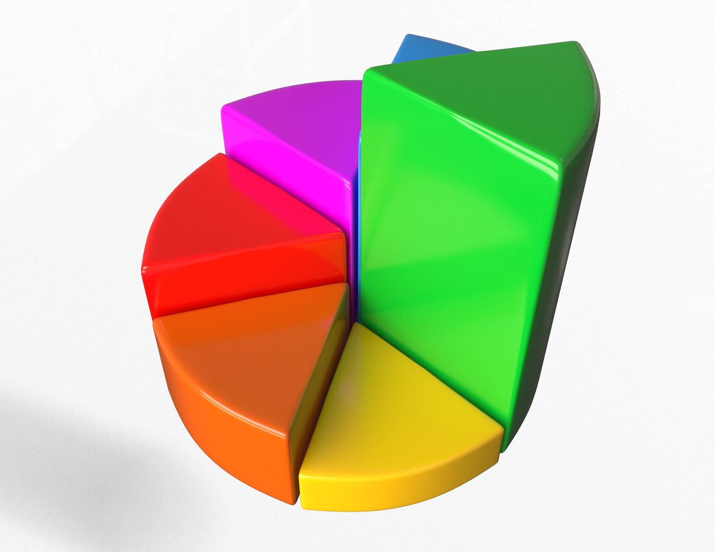 3D Pie Graph 2 Model - TurboSquid 1744672