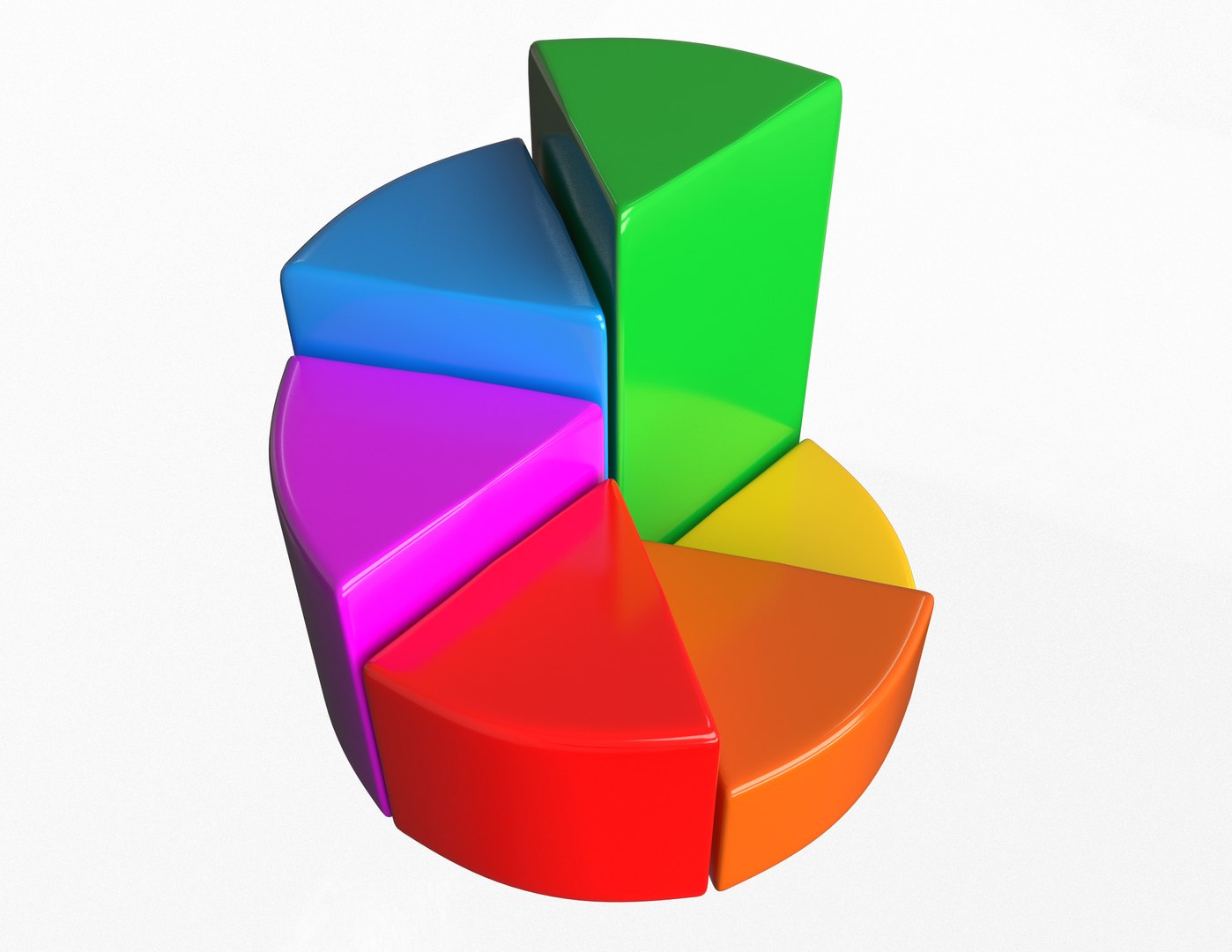 3D Pie Graph 2 Model - TurboSquid 1744672