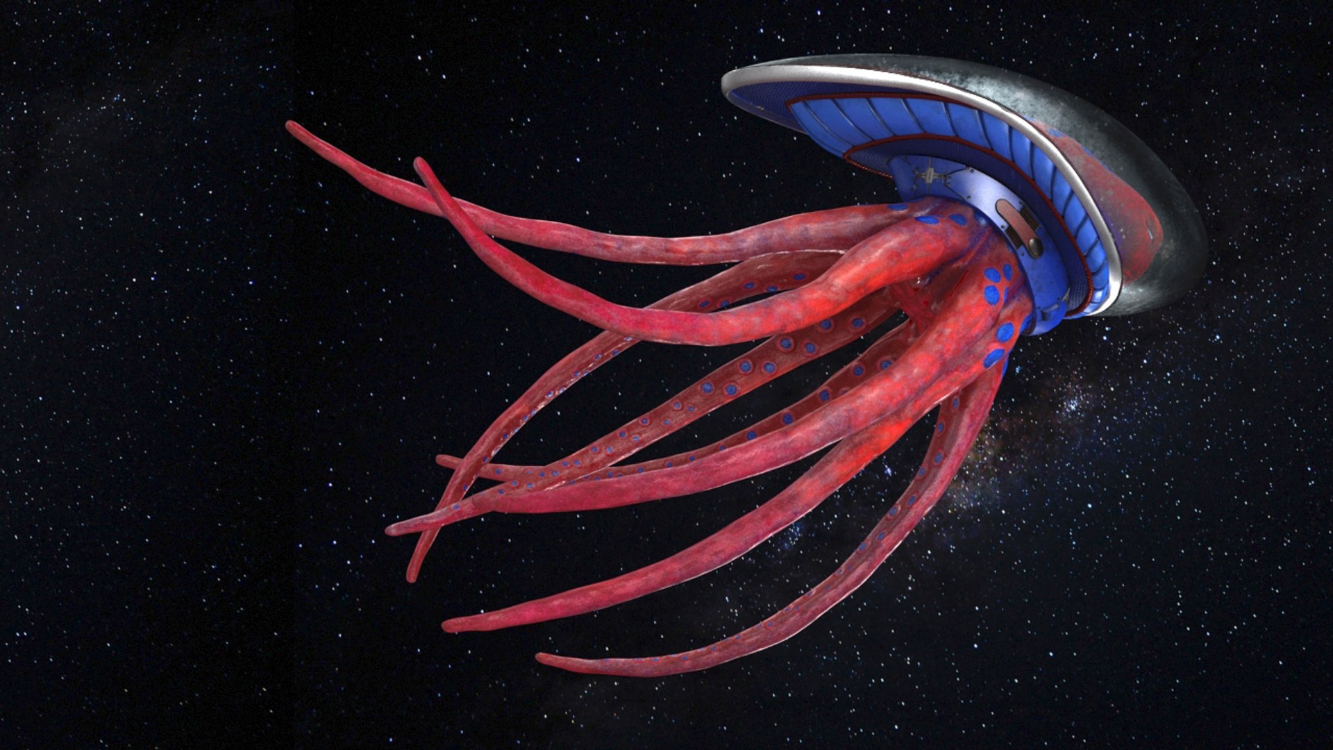 3D Model Realistic Space Octopus - TurboSquid 1384453