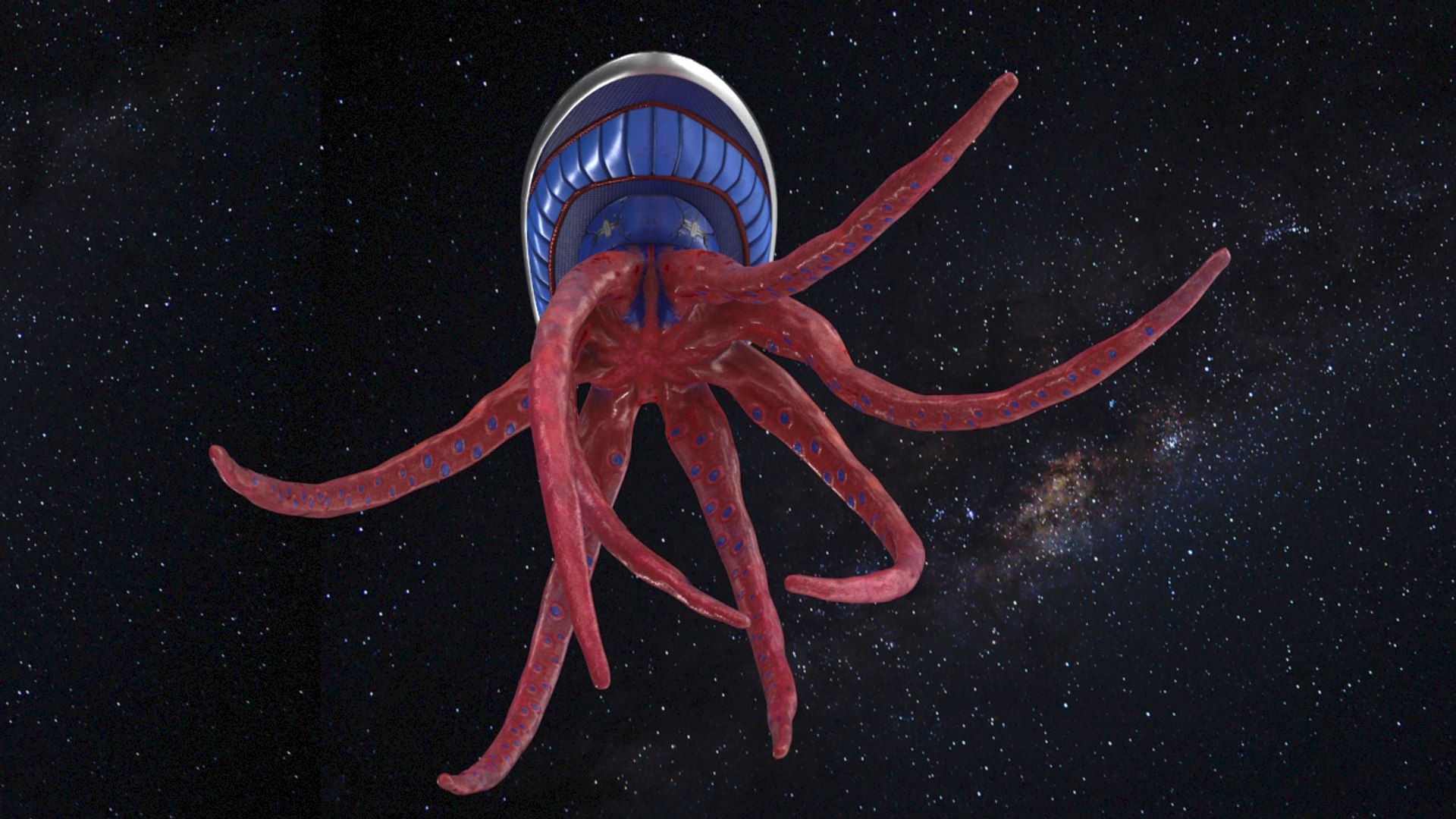 3D Model Realistic Space Octopus - TurboSquid 1384453