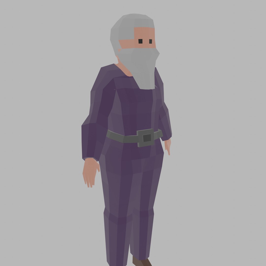 3D Low Poly Wizard Rigged 1 - TurboSquid 2171654