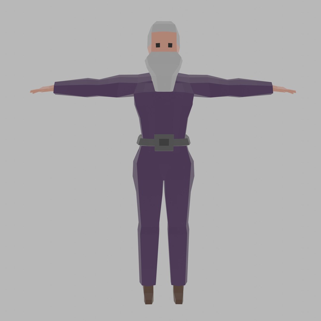 3D Low Poly Wizard Rigged 1 - TurboSquid 2171654