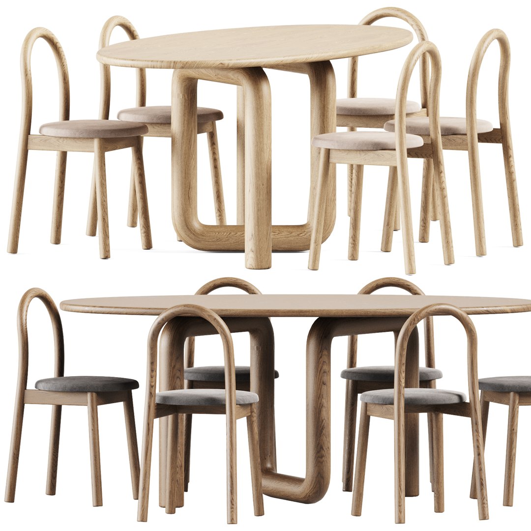 Oval Mono Table By Objects Ideas And Bobby Upholstered Chair By ...