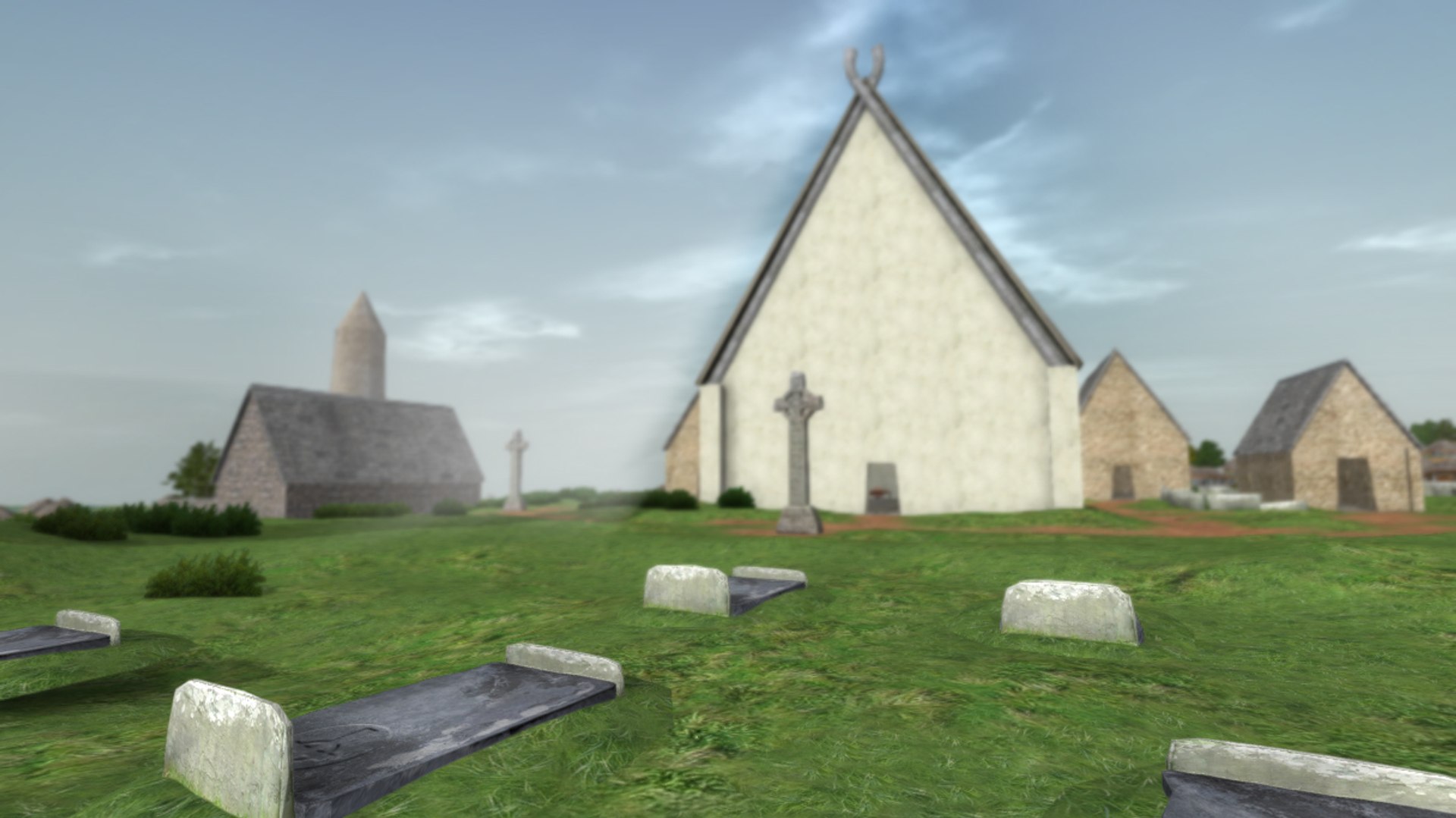 Churches Towers Crosses 3d Obj