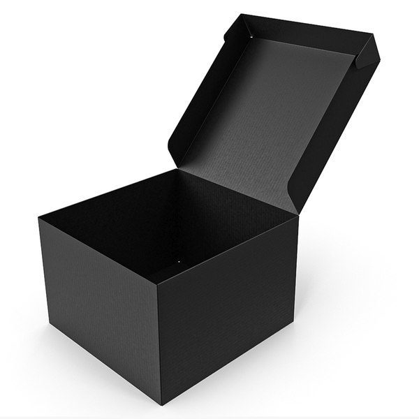 Cardboard box black 05 3D - TurboSquid 1973340