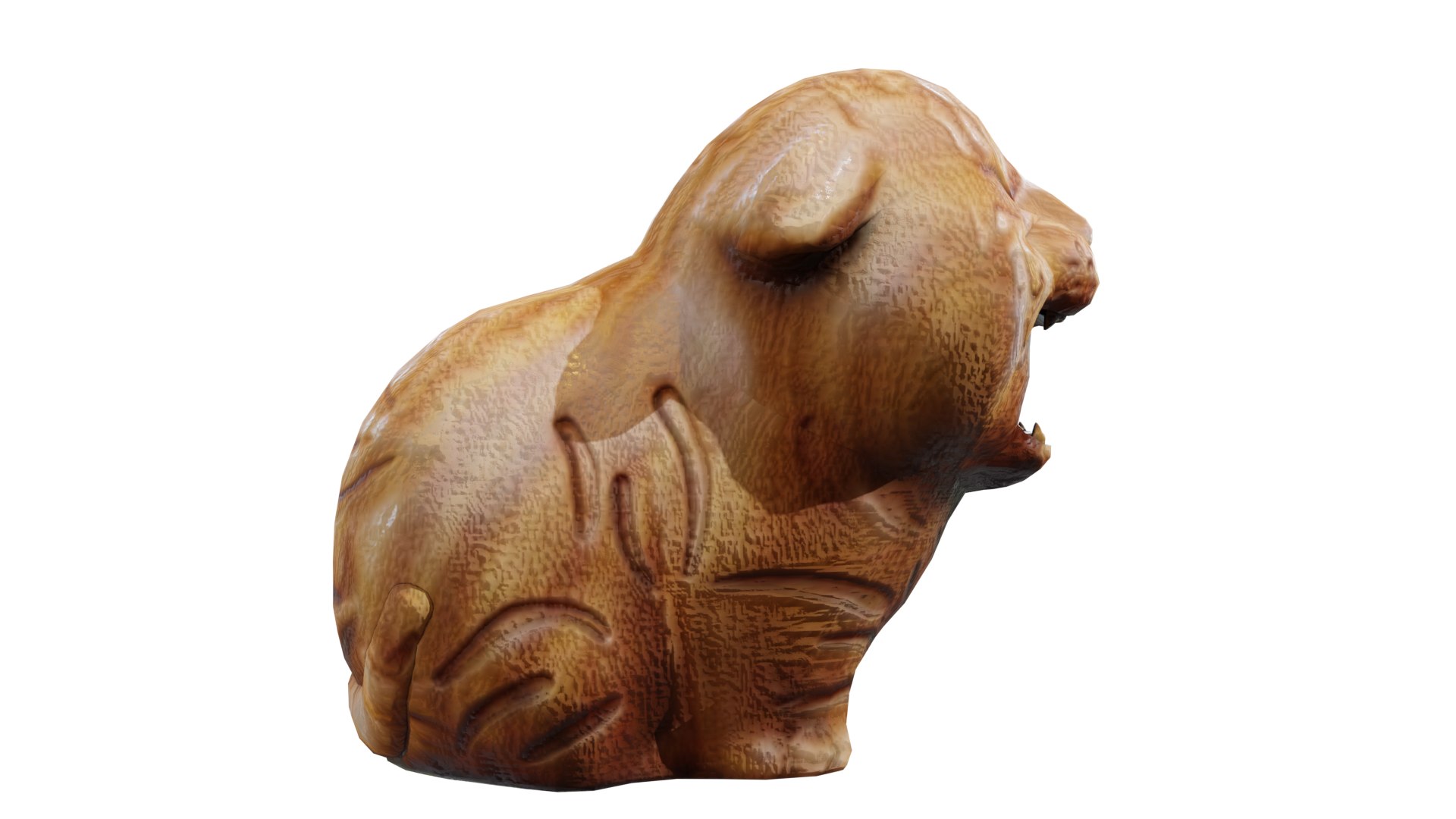 3D Wood Tiger - TurboSquid 2214630