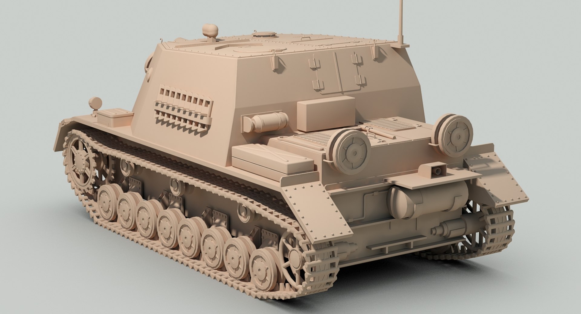 Ww2 German Sturmpanzer 3D Model - TurboSquid 1200948