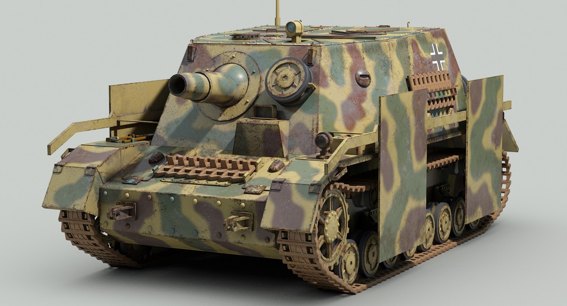 Ww2 German Sturmpanzer 3D Model - TurboSquid 1200948