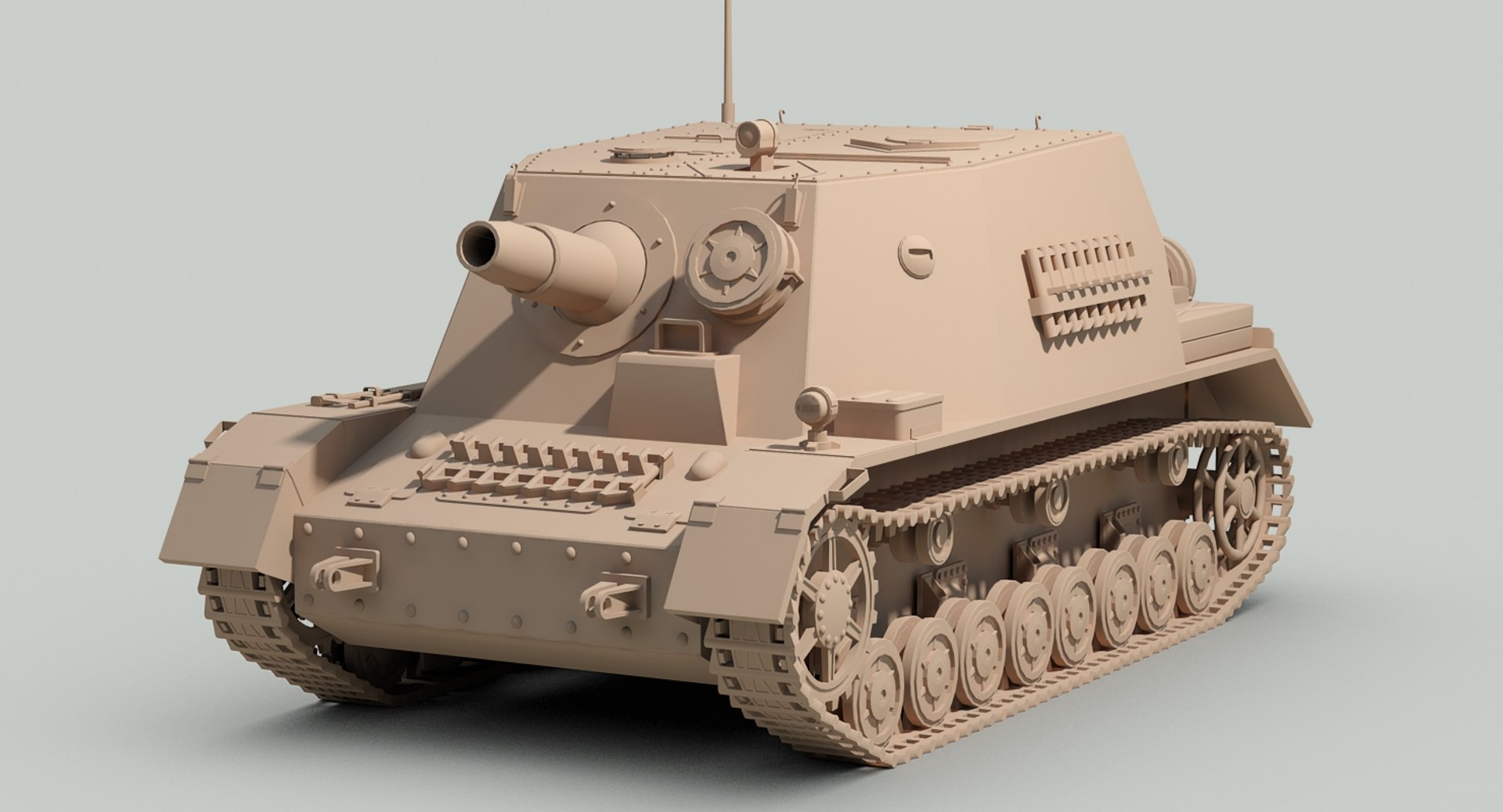 Ww2 German Sturmpanzer 3D Model - TurboSquid 1200948