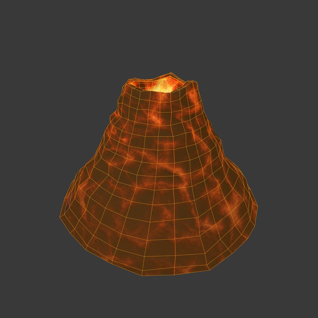 3D Volcano Mountain Landscape - TurboSquid 1647596