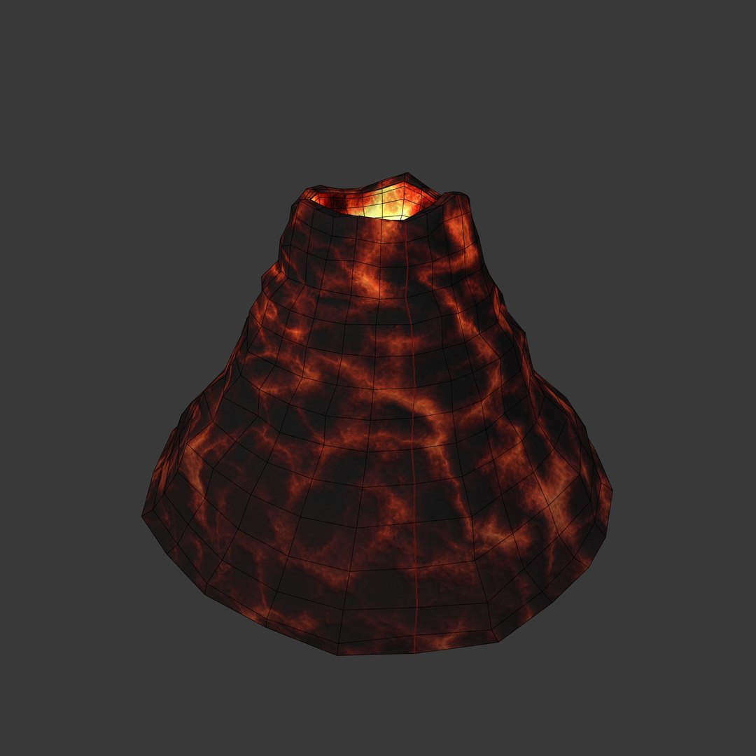 3D Volcano Mountain Landscape - TurboSquid 1647596